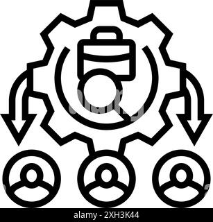 applicant tracking system ats line icon vector illustration Stock ...