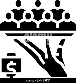 influence peddling money business cash line icon vector illustration ...