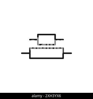 Alignment icon logo sign vector outline in black and white color Stock ...