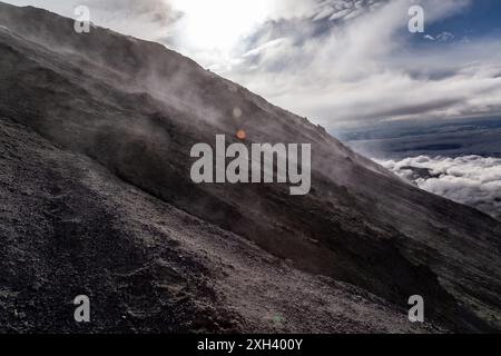 Landscapes of the Cumbal volcano in Colombia border with Ecuador Stock ...