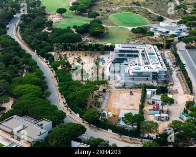 Aerial drone view of Cristiano Ronaldo's under construction luxurious ...