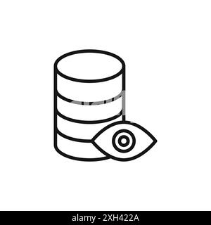 Data visualisation icon logo sign vector outline in black and white ...