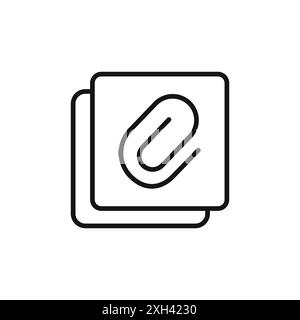 Enclosure icon logo sign vector outline in black and white color Stock ...