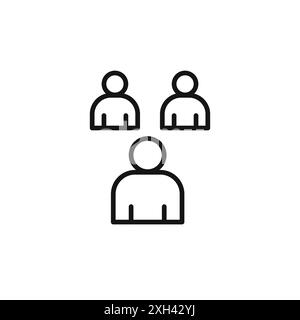 Interview Preparation icon logo sign vector outline in black and white ...