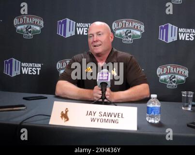 Wyoming head coach Jay Sawvel in the second half of an NCAA college ...