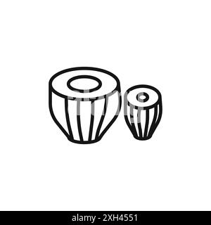 Tabla icon logo sign vector outline in black and white color Stock ...