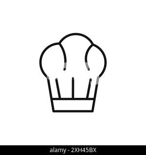 toque icon logo sign vector outline in black and white color Stock ...