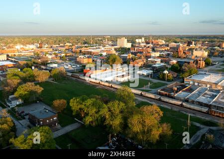Aerial view of downtown Decatur, Illinois Stock Photo - Alamy