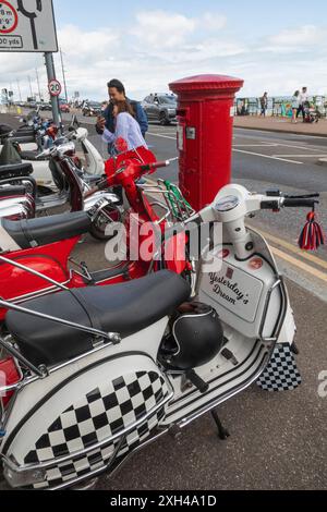 England, Kent, Margate, The Big 7 National Scooter Rally, Elderly Man ...