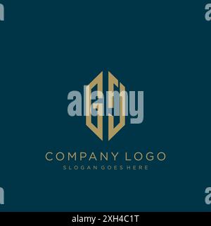 Initial GJ Letter Logo Creative Modern Typography Vector Template ...