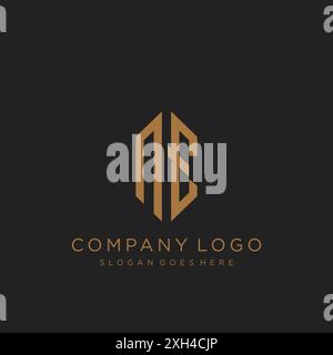 Initial Letter NE Logo Design Vector Template. Creative Abstract NE ...