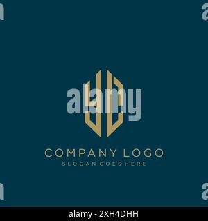 YL monogram initial logo with clean modern shield icon design ...
