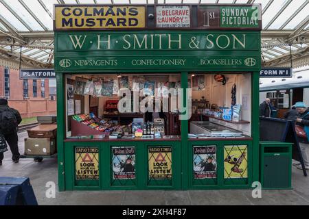 WHSmith newspaper kiosk at Loughborough central station on the ...