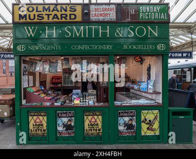 WHSmith newspaper kiosk at Loughborough central station on the ...