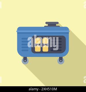 Electric generator on wheels. Portable gasoline generator, industrial ...