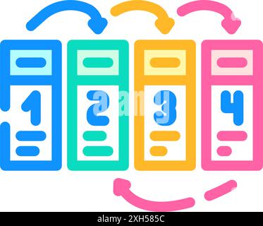 succession planning business process line icon vector. succession ...