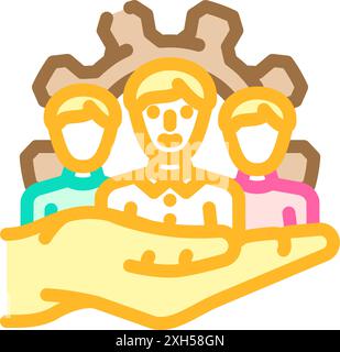 vendor management business process color icon vector. vendor management ...