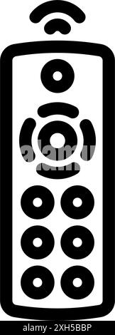 remote control label product caution line icon vector illustration ...