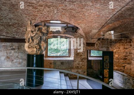 Ljubljana Castle interior in Slovenia, exhibition of Slovenian History ...