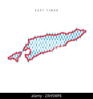 East Timor population map. Large group of realistic a diverse crowd of ...