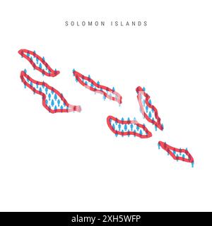 Solomon Islands population map. Large group of realistic a diverse ...