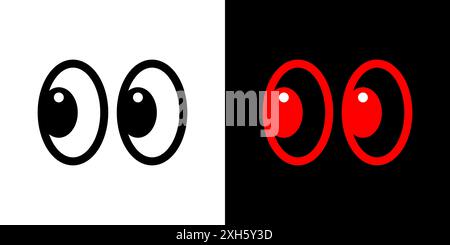 Emoji smile eyes look away stickers for chat messages Stock Vector ...