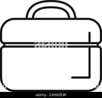 Lunchbox outline simple icon. Illustration of lunchbox icon vector for ...