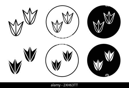 Duck step icon. Duck paw icon isolated on white background. Vector ...