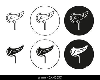 pancreas line icon, outline symbol, vector illustration, concept sign ...