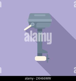 Outboard boat motor color icon. Boat engine.Isolated vector ...