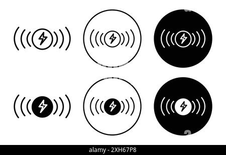 wireless charging pad line icon vector illustration Stock Vector Image ...