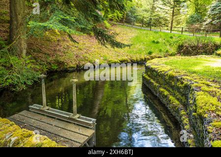 The Dynamo Pond at Dawyck Botanic Garden Stobo near Peebles Scottish ...