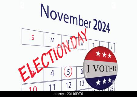 presidential election 2024 campaign. vote badges 3d illustration Stock ...