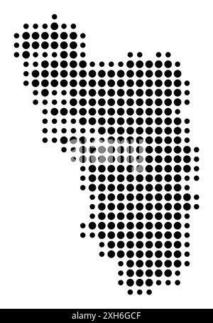 Symbol Map of the State Goa (India) showing the state border buffered ...