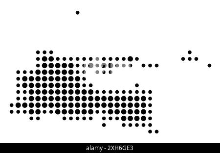 Jawa Timur Indonesia map black inverted silhouette illustration shape ...