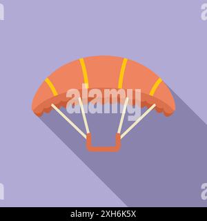 Open parachute is floating, representing extreme sports and adrenaline ...