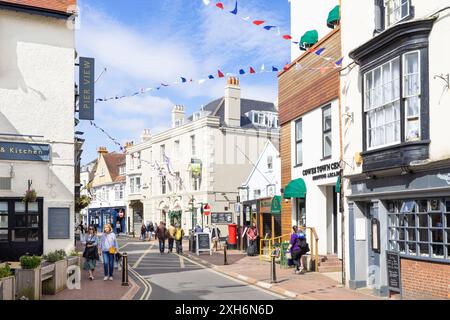 high street and shops on Cowes Week Isle of Wight Stock Photo - Alamy