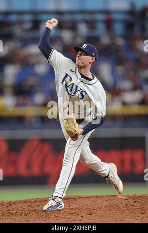 Tampa Bay Rays pitcher Pete Fairbanks reacts after a baseball game ...