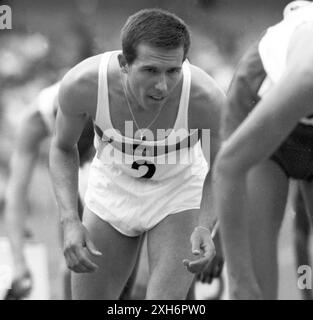 1968 Olympics Athletics 800m preliminary race : Walter Adams (right) at ...