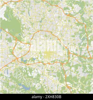 Map of Raleigh in North Carolina in a sandy theme. Contains layered ...