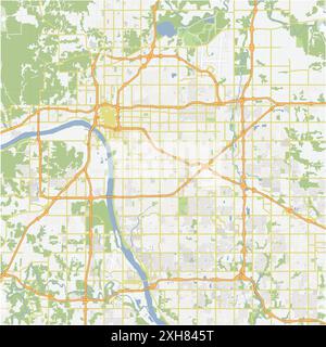 Oklahoma road and highway map. Vector illustration Stock Vector Image ...