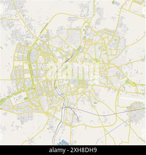 Syria road and highway map. Vector illustration Stock Vector Image ...