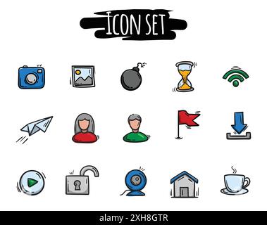 Media. Simple Related Vector Icons Set for Video, Mobile Apps, Web ...