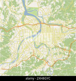 Taiwan road and highway map. Vector illustration Stock Vector Image ...