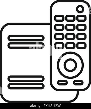 Simple line drawing of an electronic infrared thermometer gun, commonly ...