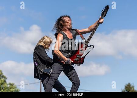 Nibbs Carter of Saxon live at Tons of Rock 2024 Stock Photo - Alamy