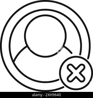 delete profile, erase account line icon Stock Vector Image & Art - Alamy