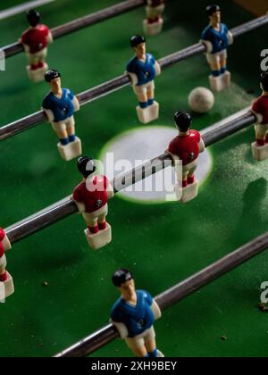 figures of table soccer close up Stock Photo - Alamy