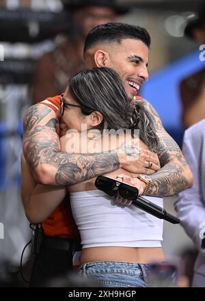 Rauw Alejandro performs on NBC's "Today" on July 12, 2024 in New York ...