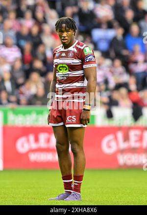 Junior Nsemba of Wigan Warriors during the Betfred Super League round ...